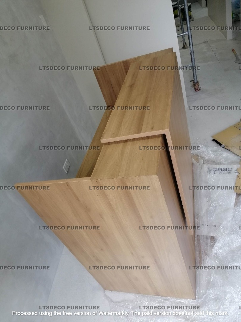 Laminated Finish Counter Table Office Partition, Furniture & Home ...