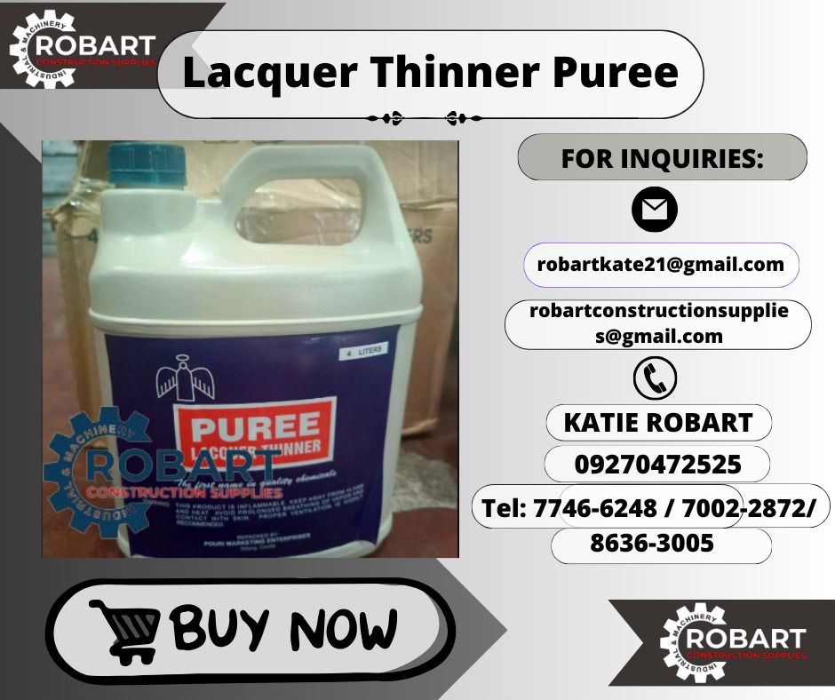 LAQUER THINNER PUREE, Commercial & Industrial, Construction Tools ...