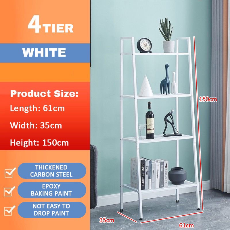 Lerberg Shelf Rack (White) 4 Tier, Furniture & Home Living, Furniture ...