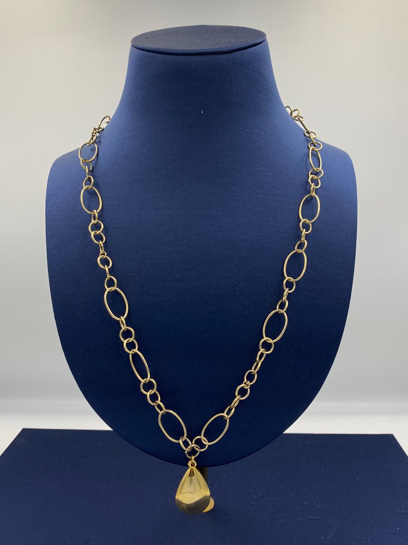 Link chain tear drop pendant, Women's Fashion, Jewelry & Organizers ...