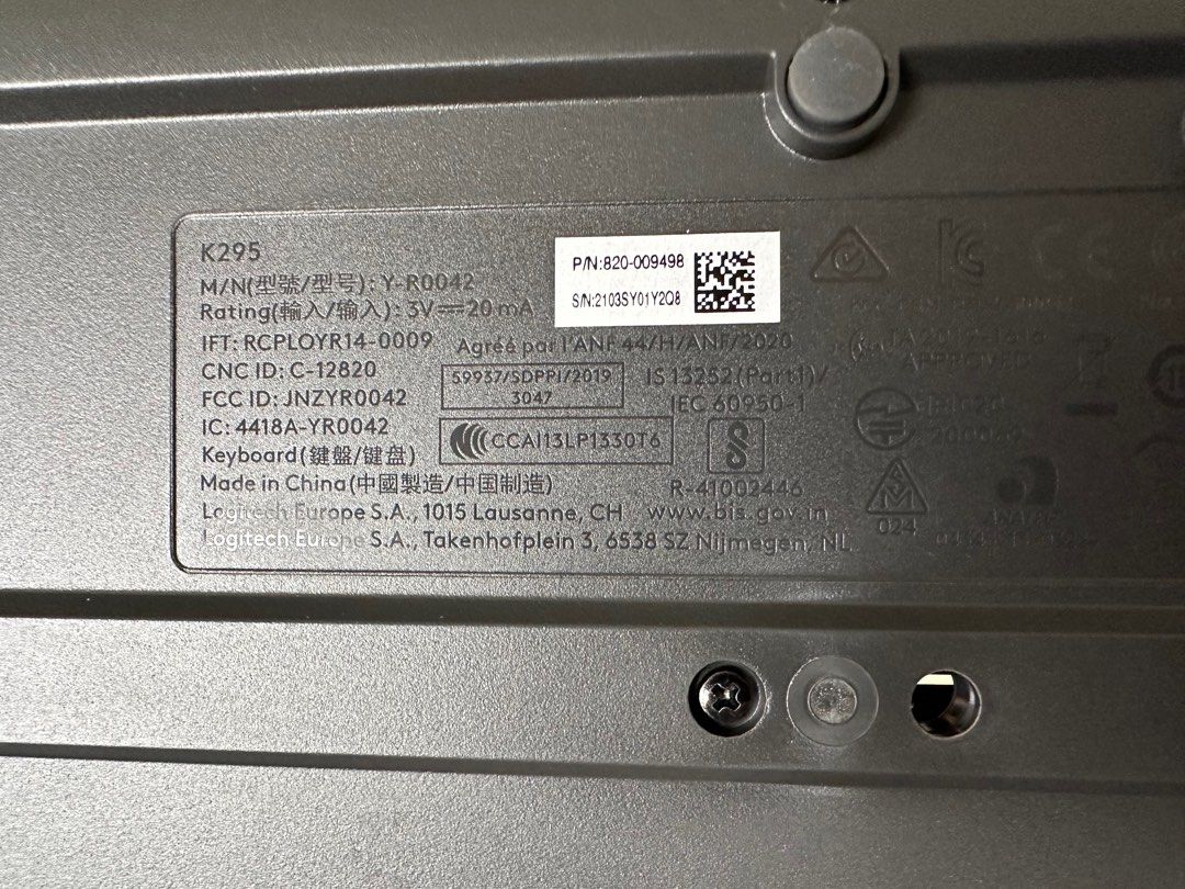 Logitech K295 Combo Silent Wireless Keyboard And Mouse Computers