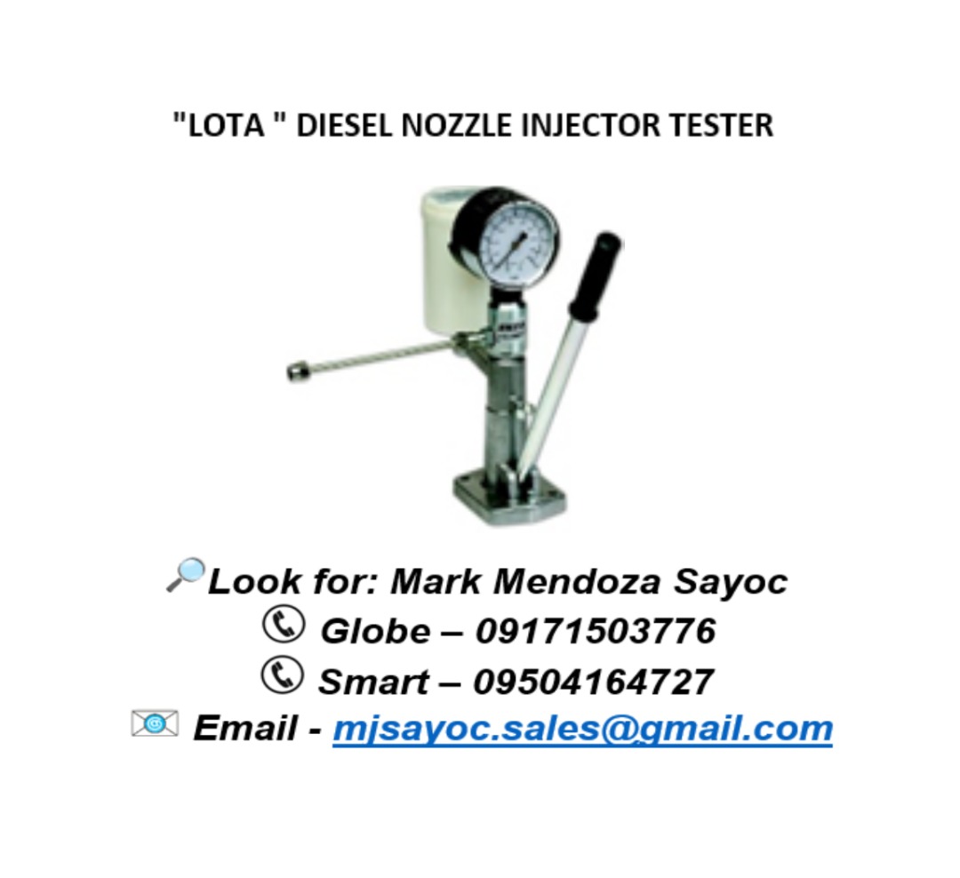 "LOTA " DIESEL NOZZLE INJECTOR TESTER, Commercial & Industrial ...