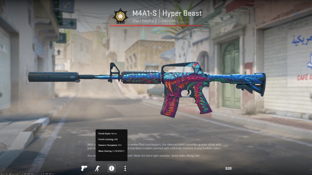M4A1-S | Hyper Beast (Field-Tested) CSGO CS2, Video Gaming, Video Games ...