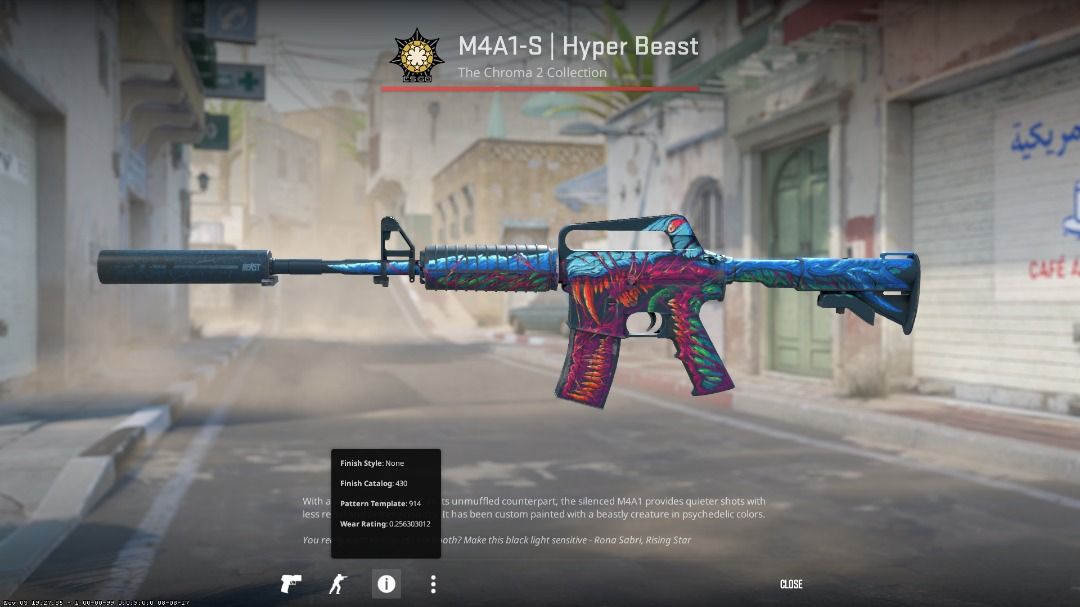 M4A1-S | Hyper Beast (Field-Tested) CSGO CS2, Video Gaming, Video Games ...