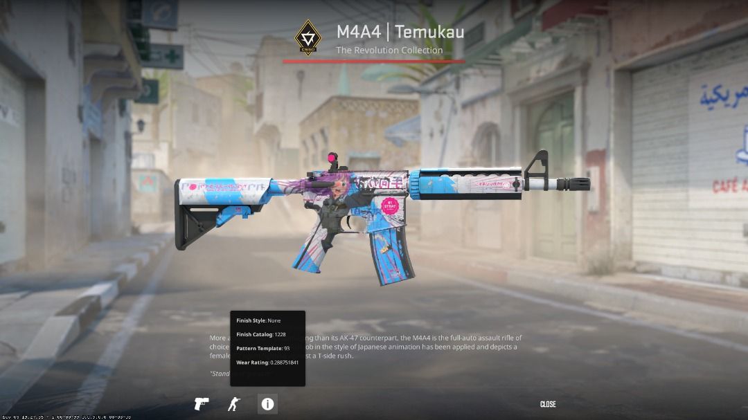 M4A4 | Temukau (Field-Tested) CSGO CS2, Video Gaming, Video Games ...