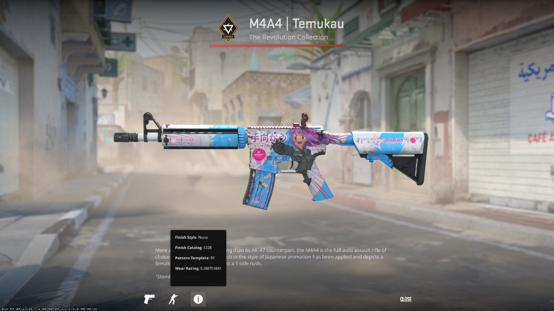 M4A4 | Temukau (Field-Tested) CSGO CS2, Video Gaming, Video Games ...