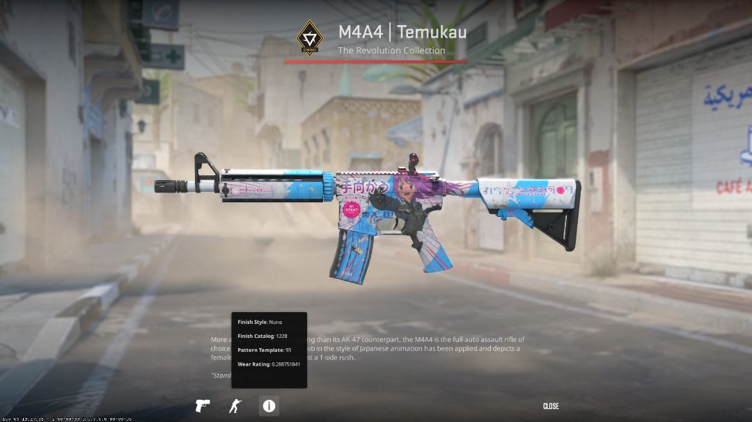 M4A4 | Temukau (Field-Tested) CSGO CS2, Video Gaming, Video Games ...