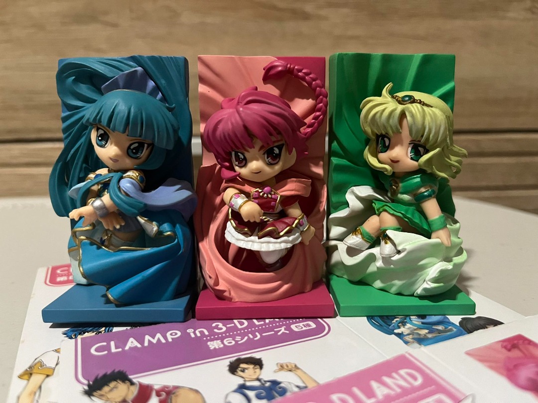 Magic Knight Rayearth set - Clamp in 3-D Land - Hikaru, Umi, Fuu ...