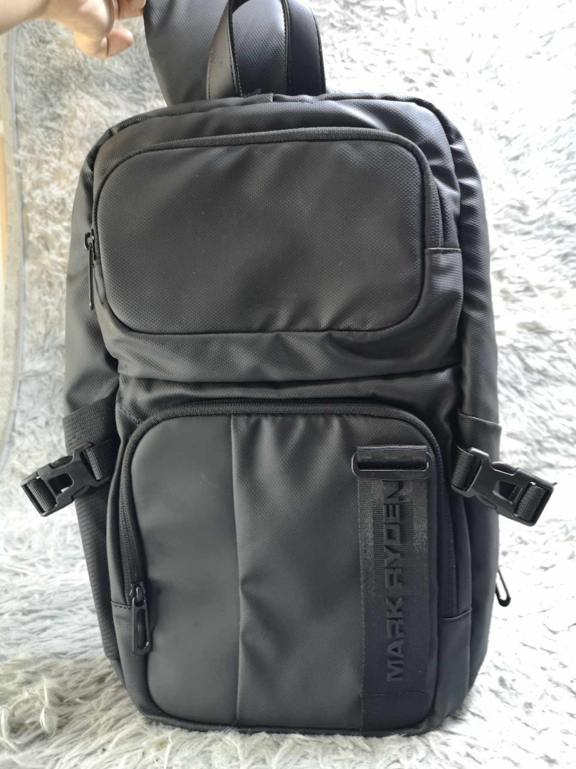 Mark Rayden Black Zipper Chest Body Bag, Men's Fashion, Bags, Backpacks ...