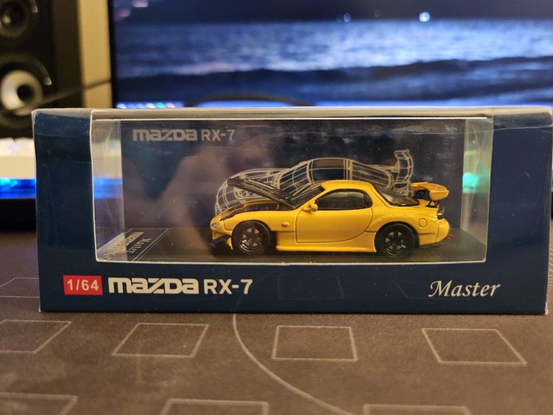 Master Model Mazda RX7 Yellow, Hobbies & Toys, Toys & Games on Carousell