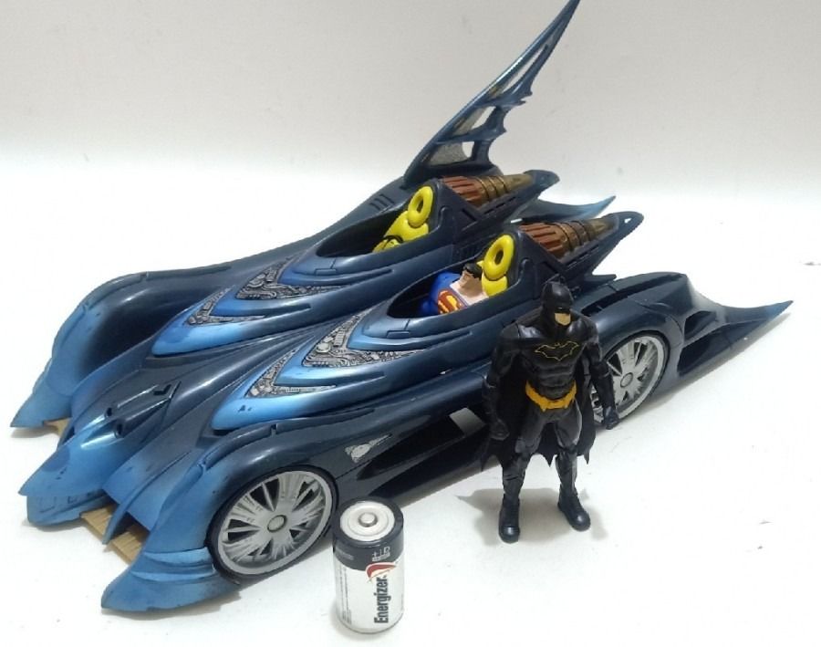 mattel batman batmobile detachable motorcycle 2003 superman figure ...