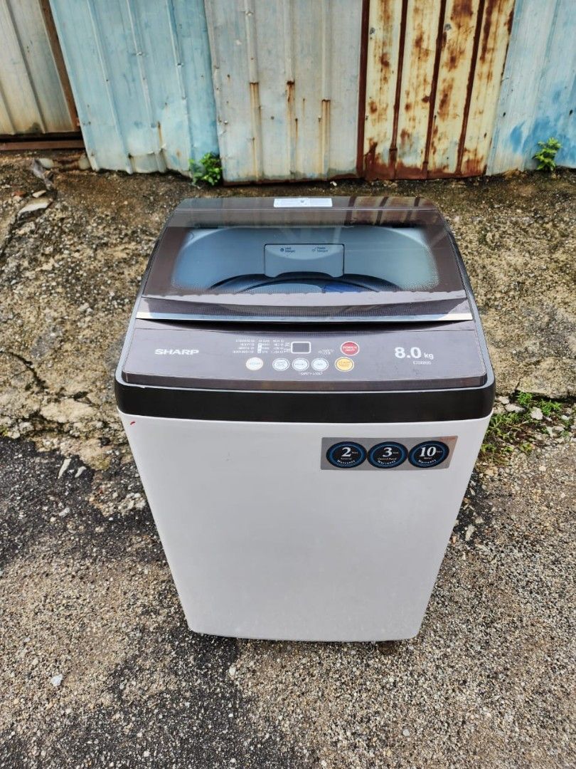mesin basuh sharp 8kg auto, TV & Home Appliances, Washing Machines and ...