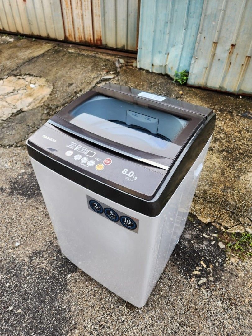 mesin basuh sharp 8kg auto, TV & Home Appliances, Washing Machines and ...