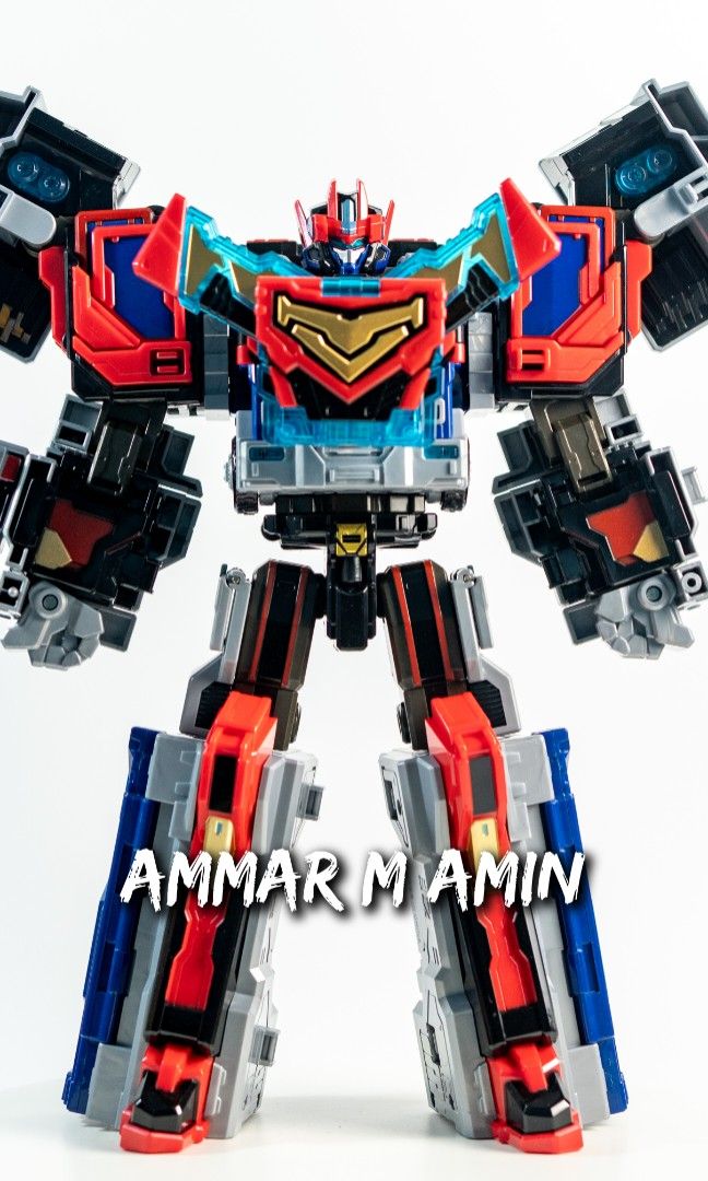 Metal Cardbot Heavy Iron Transforming Robot Korean Anime Megazord ...