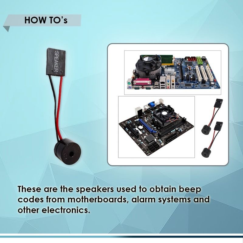 MINI SPEAKER BUZZER 4-PIN FOR MOTHERBOARD INTERNAL CODE BEEP ALARM ...