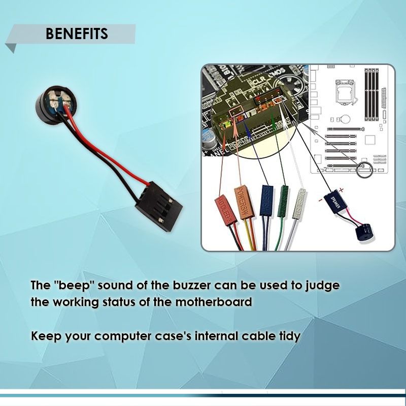 MINI SPEAKER BUZZER 4-PIN FOR MOTHERBOARD INTERNAL CODE BEEP ALARM ...