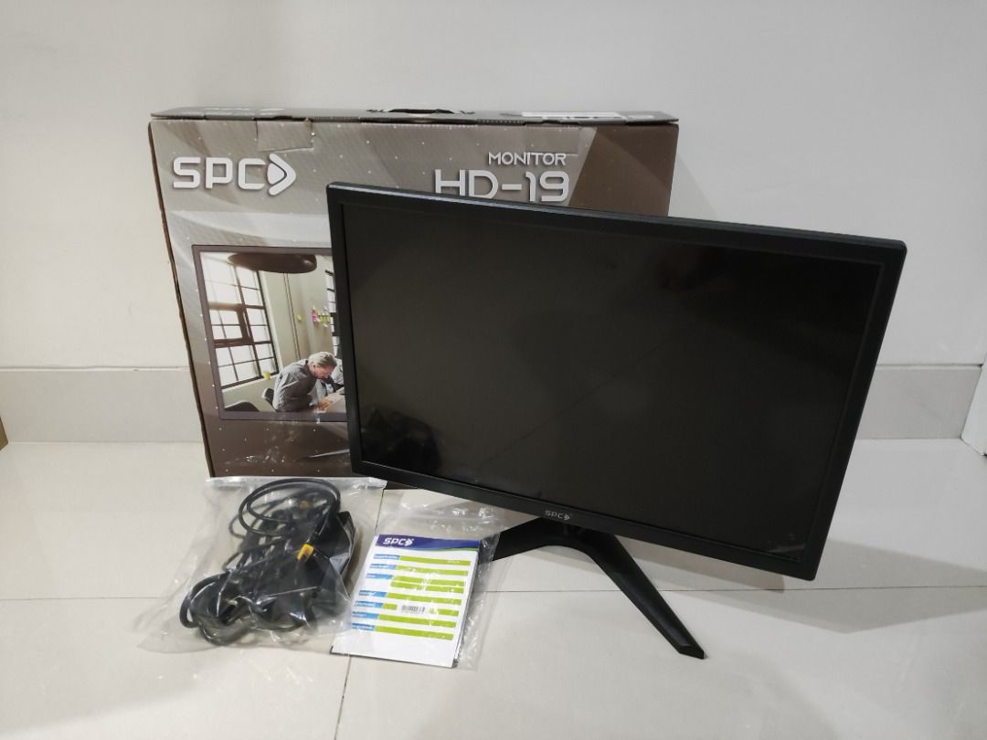 Monitor LED 19 Inch SPC SM-19HD VGA HDMI Layar Komputer Gaming ...