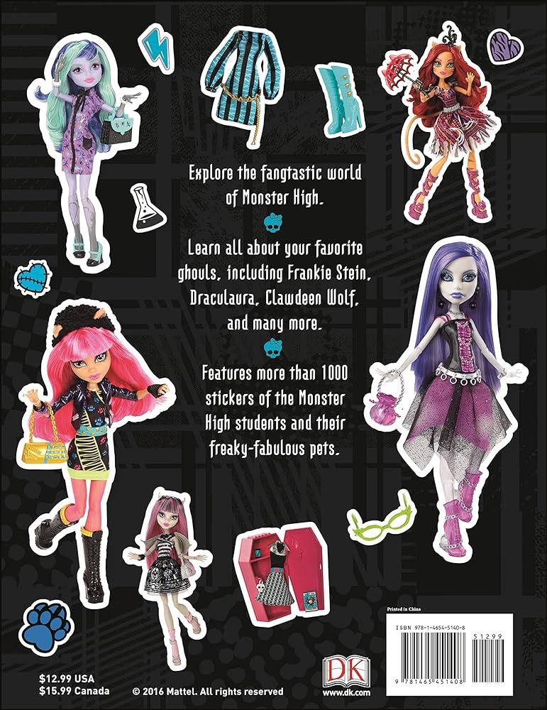 Monster High Ultimate Sticker Collection Book, Hobbies & Toys, Books ...