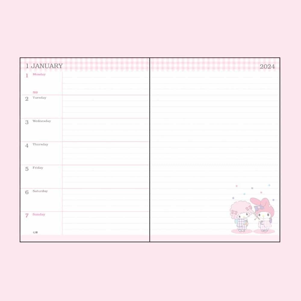 My Melody B6 Schedule Planner, Hobbies & Toys, Stationery & Craft ...