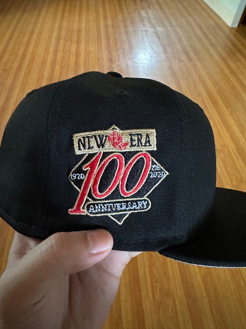 New Era Script Logo 59FIFTY DAY 2023 100 Year Anniversary Patch Black ...