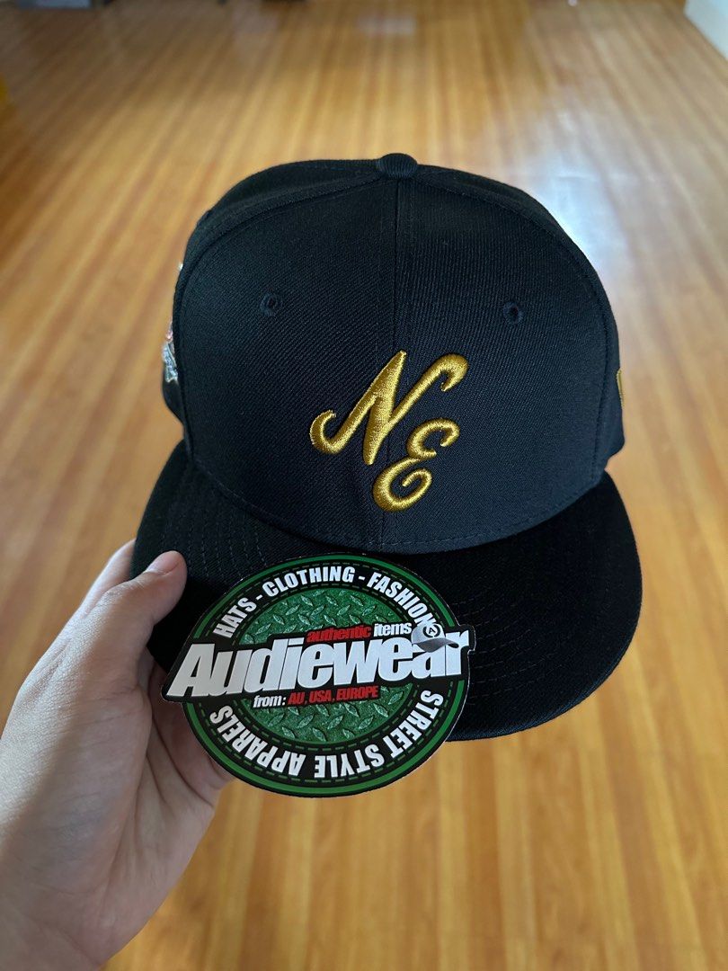 New Era Script Logo 59FIFTY DAY 2023 100 Year Anniversary Patch Black ...