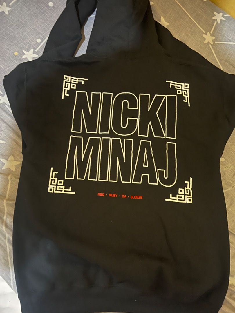 Nicki Minaj Authentic (Red Ruby Da Sleeze) Hoodie, Men's Fashion, Coats ...