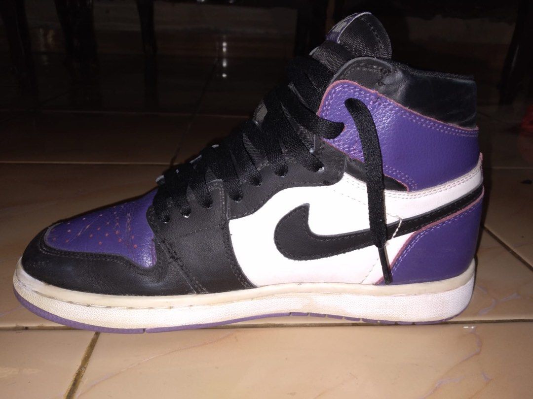 nike air jordan purple white, Fesyen Pria, Sepatu , Sneakers di Carousell