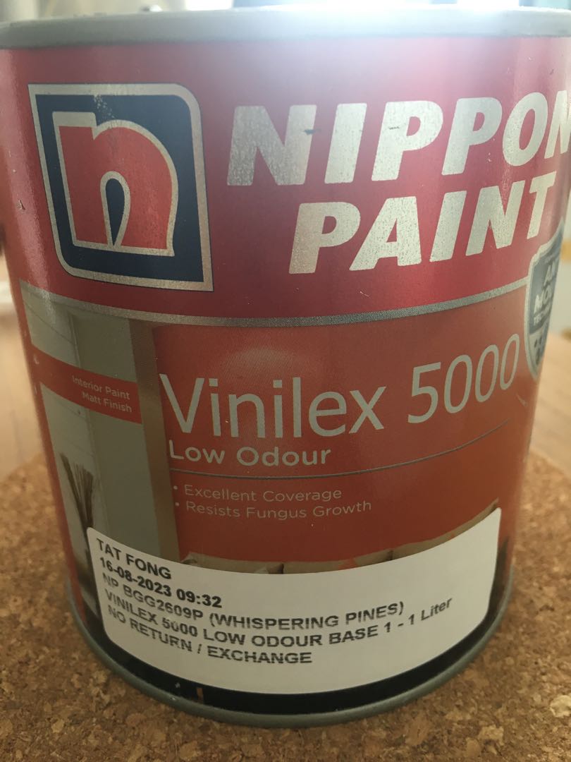 Nippon Paint, Vinilex 5000, 1 liter, Furniture & Home Living, Home ...