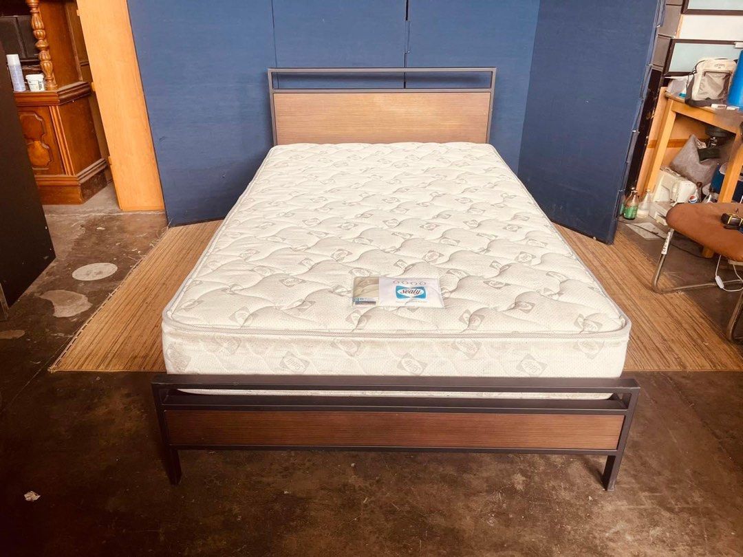 Nitori bedframe w/ seally mattress, Furniture & Home Living, Furniture ...