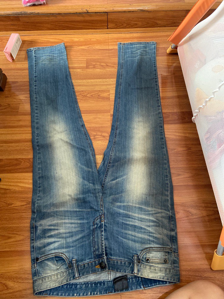 Number Nine Jeans, Fesyen Pria, Pakaian , Bawahan di Carousell