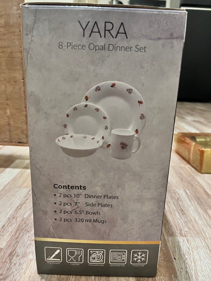 Omega (Yara) 8 Pieces Opal Dinner Set, Furniture & Home Living ...