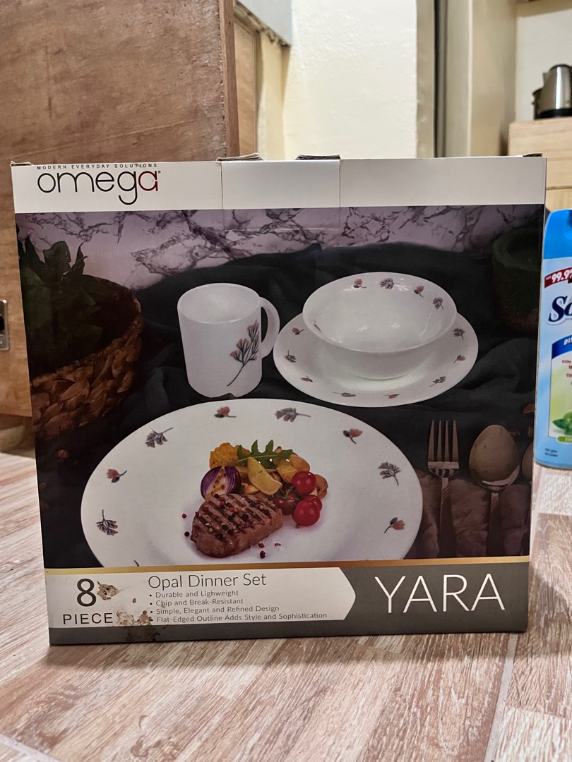 Omega (Yara) 8 Pieces Opal Dinner Set, Furniture & Home Living ...