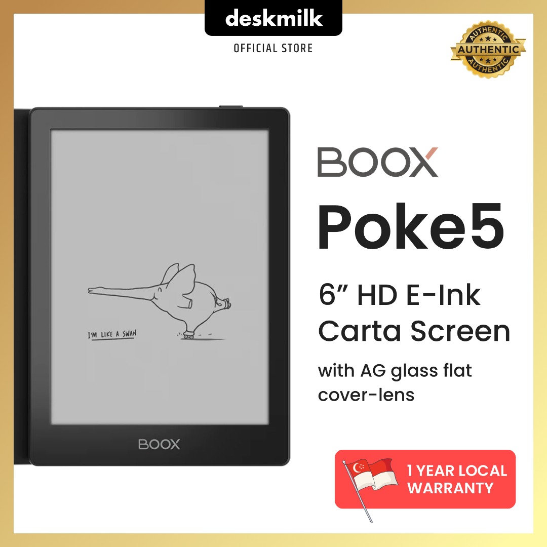 ONYX BOOX Poke 5 (6" E-Ink Reader with Quad Core Processor, Android 11 ...