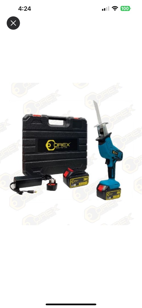 Orex brushless saber saw 36.0V 4.0AH, Furniture & Home Living, Home ...