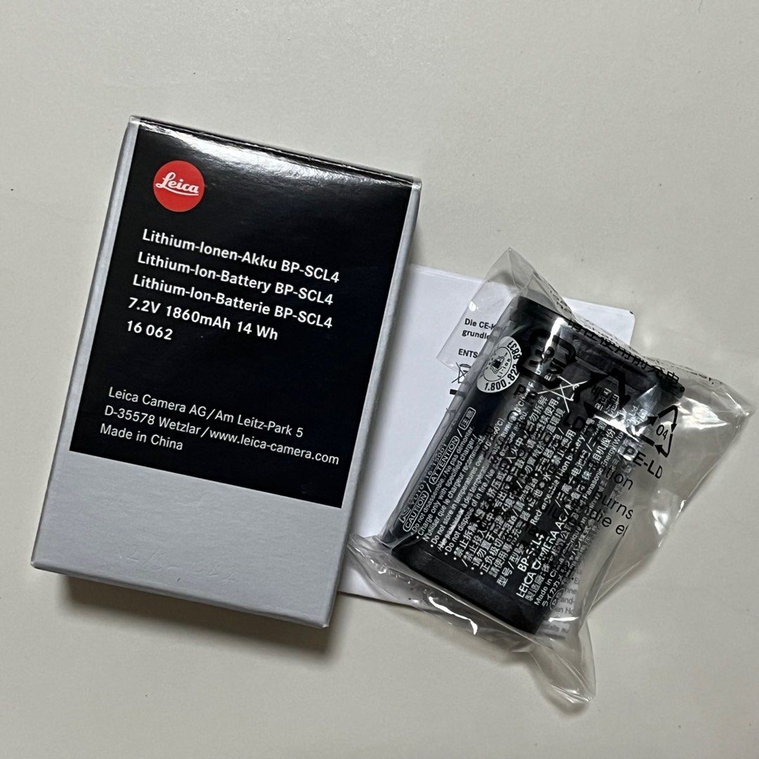 Original Leica Lithium-Ion Battery BP-SCL4, Photography, Photography ...