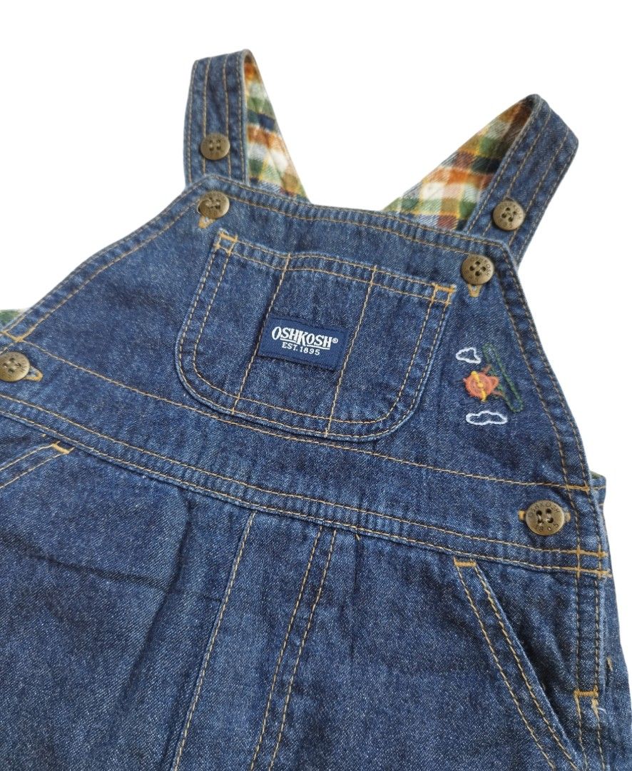 OSHKOSH BABY DENIM OVERALLS, Babies & Kids, Babies & Kids Fashion on ...