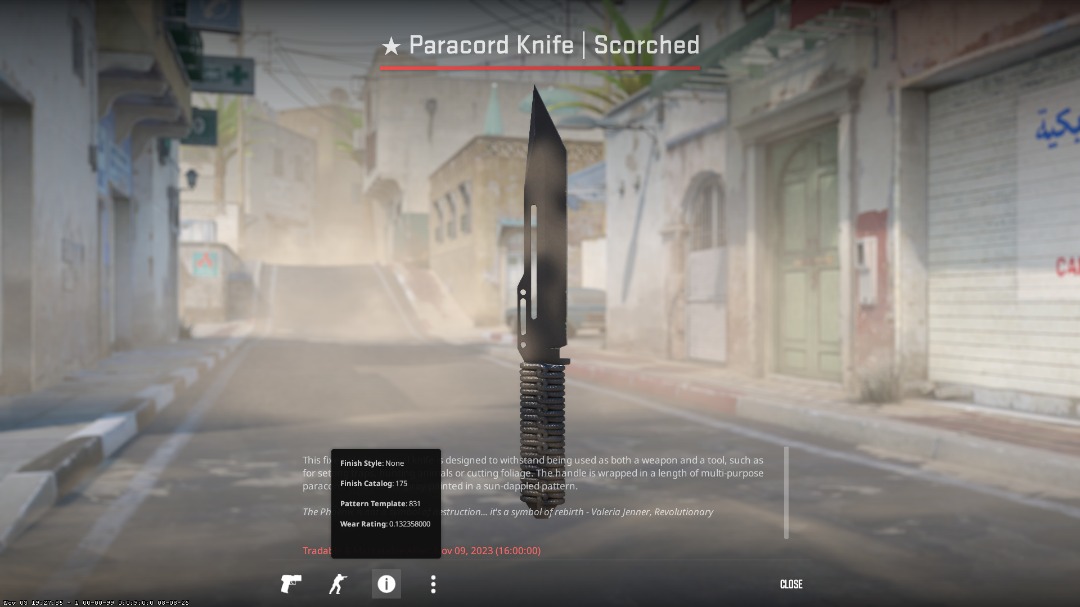 Paracord Knife | Scorched (Minimal Wear) CSGO CS2, Video Gaming, Video ...