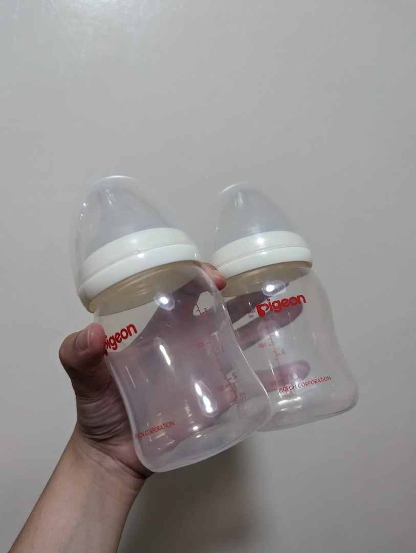 Pigeon PP Wideneck Bottle 160ml (Twin Pack) for Newborn, Babies & Kids, Nursing & Feeding ...