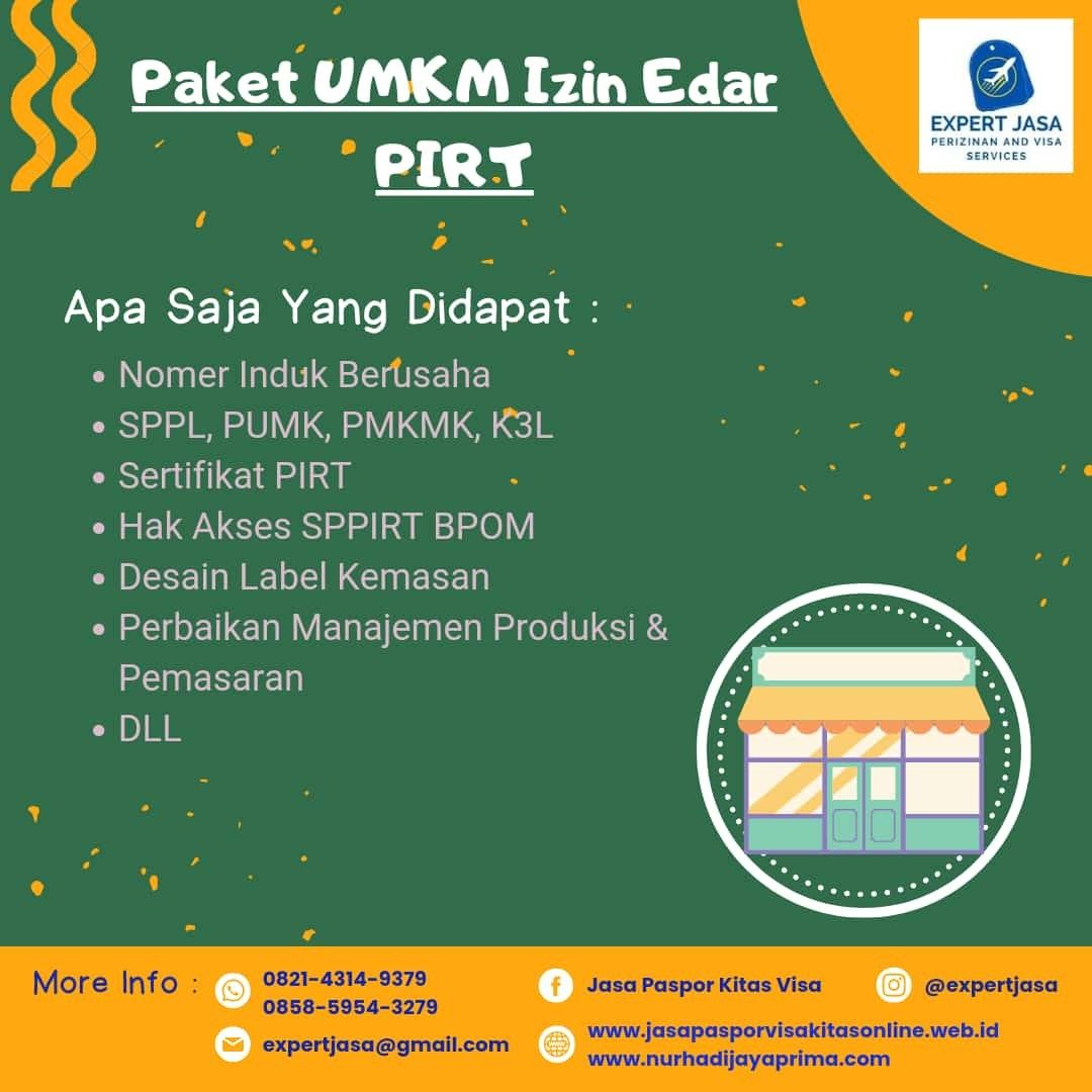 Pirt nib halal paspor visa kitas kilat indonesia 0821-4314-9379, Jasa ...