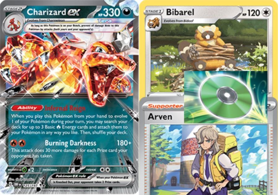 Pokemon TCG Charizard ex Bibarel Deck with Technical Machine: Evolution ...