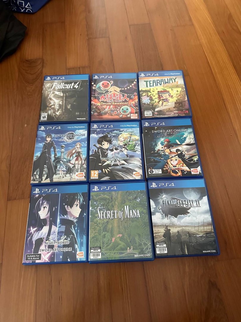 PS4 game Fallout 4 / Drum Session / Tear Away / Sword Art Online hollow ...