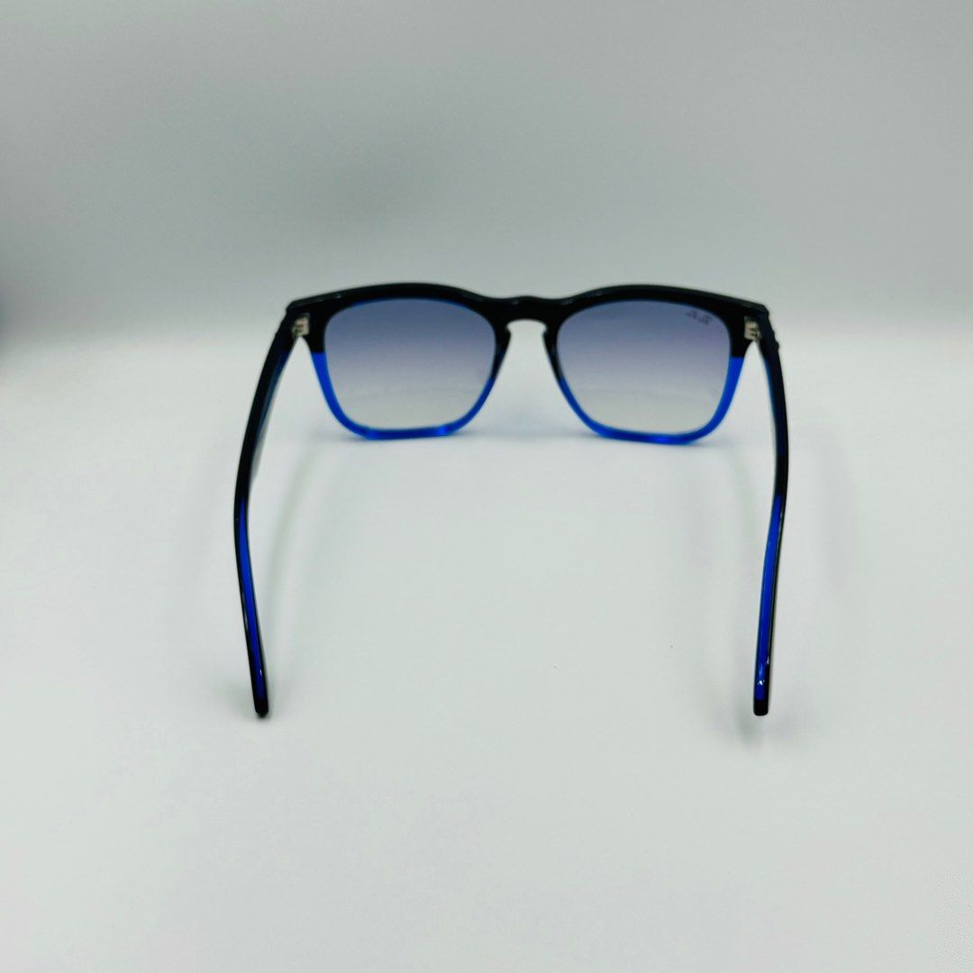 Rayban RB4487 6632/19 Steve Polished Black on Transparent Blue, Men's ...