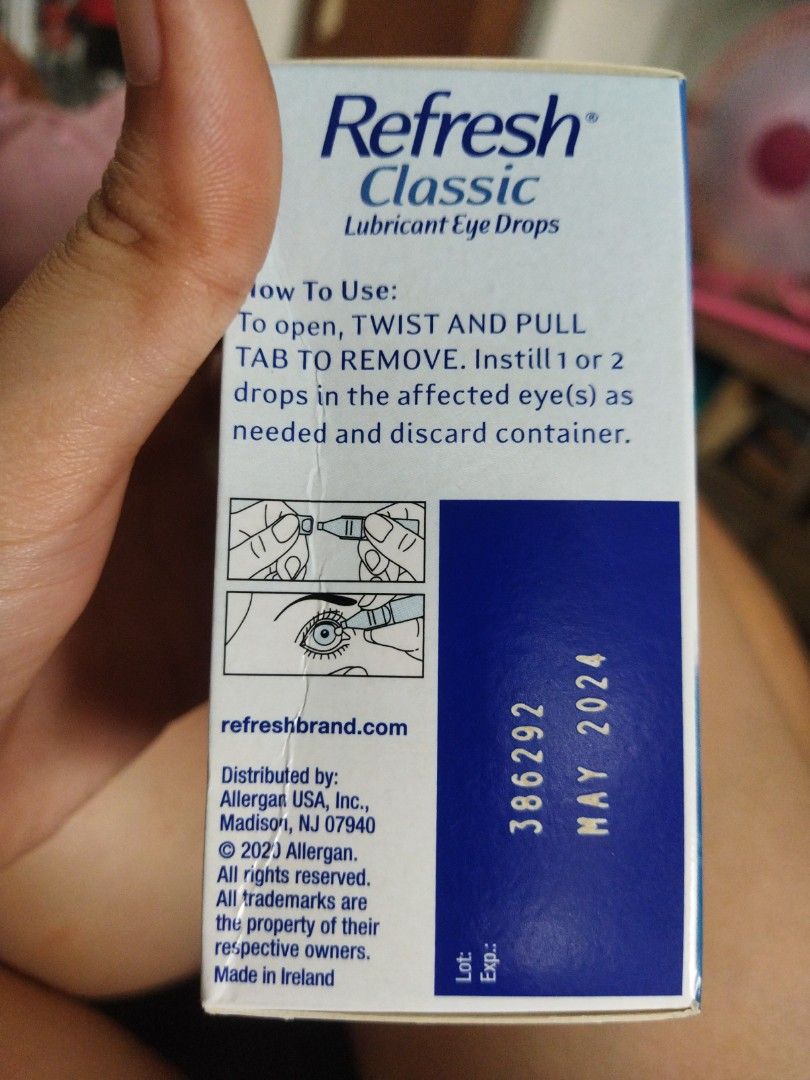 Refresh Classic Lubricant Eye drops 30 single use Containers, Health ...