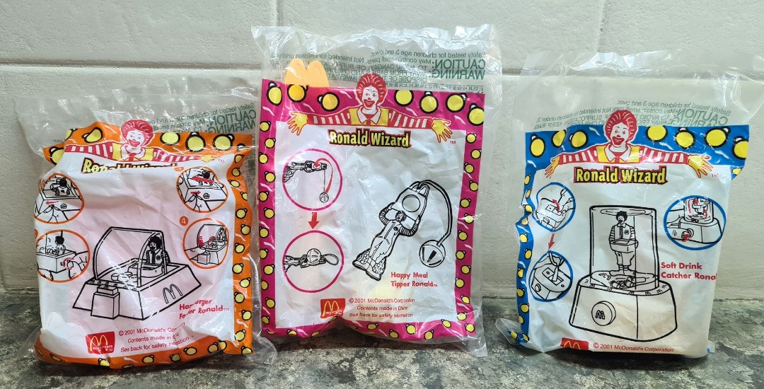 RONALD WIZARD LOT - 2001 McDonalds Happy Meal Toys Series, Hobbies ...