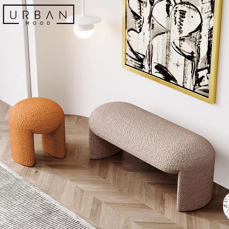 ROWLAND Modern Boucle Bench, Furniture & Home Living, Furniture, Chairs ...