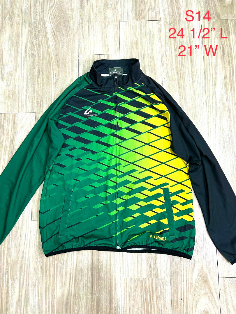 S14 - Cramer Pro Neon Green UENO Polyester jacket for athletes, Men's ...