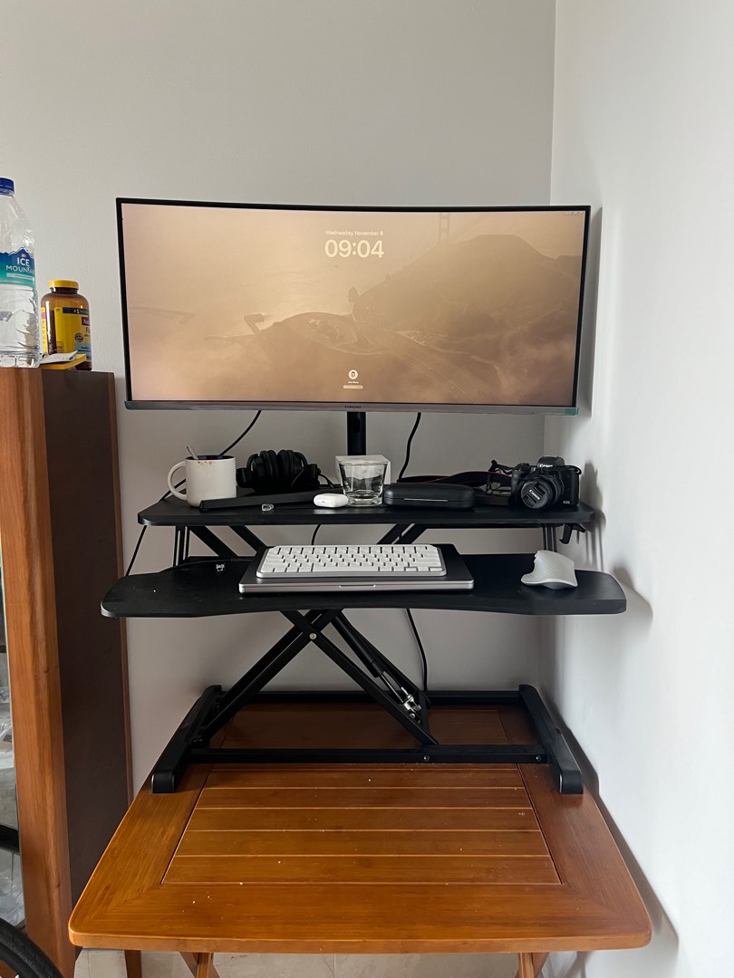 Ultra Wide Curved Monitors 34inches + Adjustable Standing Desk ...