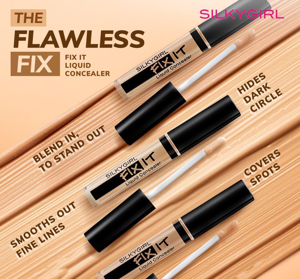 SilkyGirl Fix It Liquid Concealer, Beauty & Personal Care, Face, Makeup ...