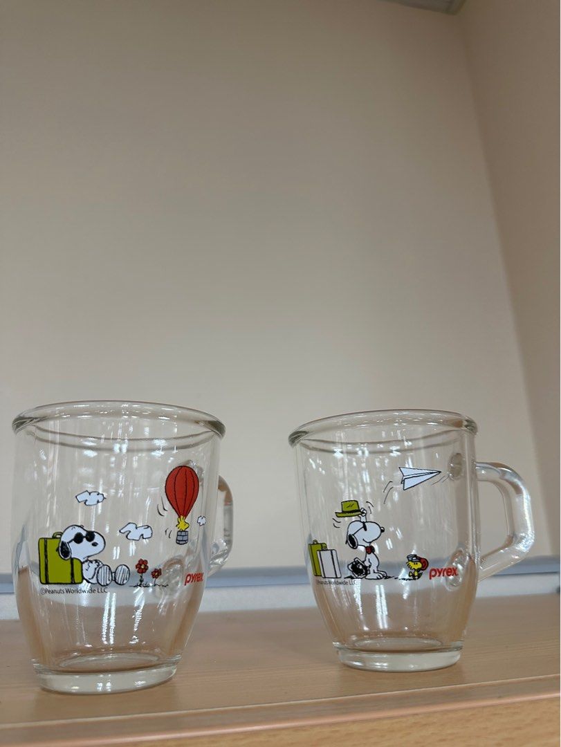 Snoopy Corelle Pyrex Mugs, Furniture & Home Living, Kitchenware ...