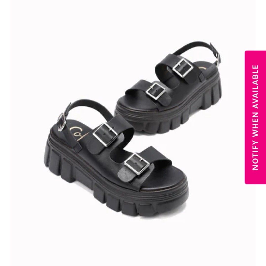 So fab chunky platform sandals, Women's Fashion, Footwear, Flats ...